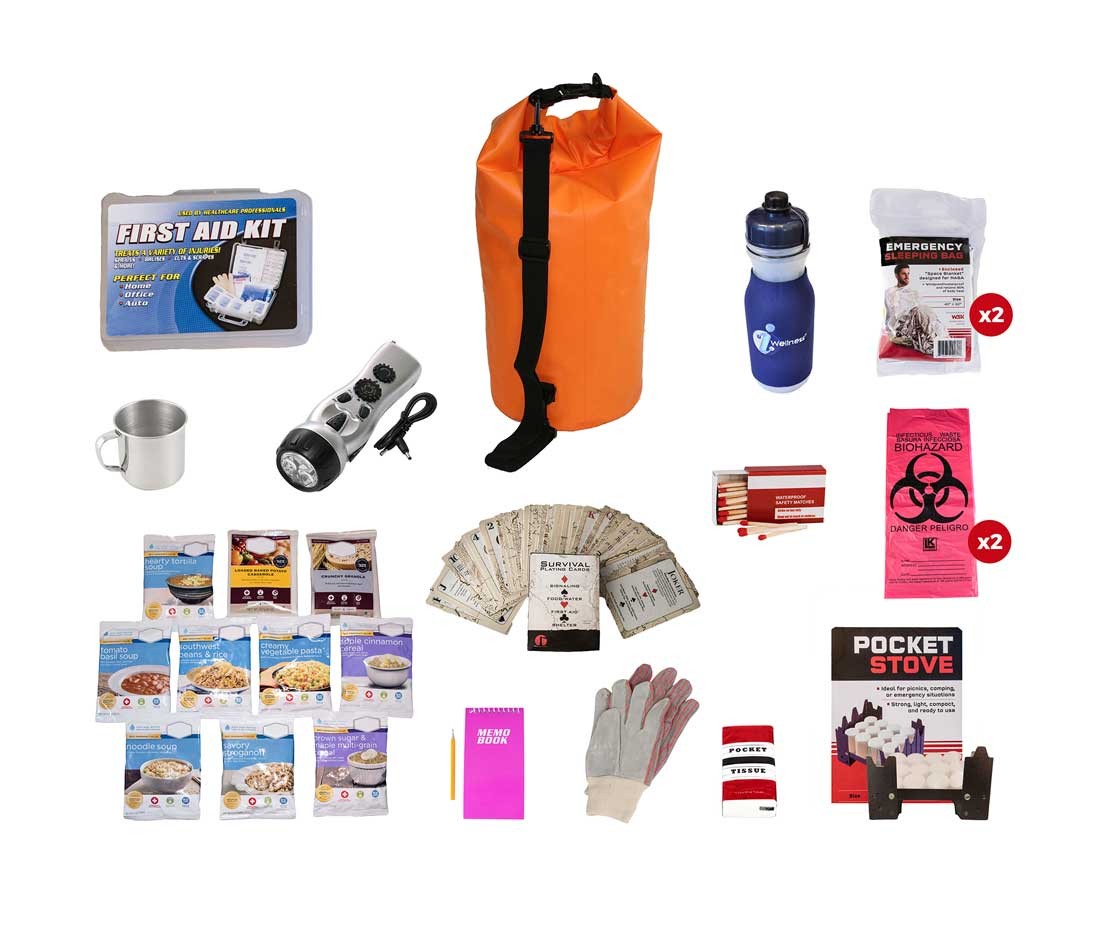 2 Person 7 Day Survival Kit Waterproof Dry Bag – SURVIVE IT™ - Survive ...